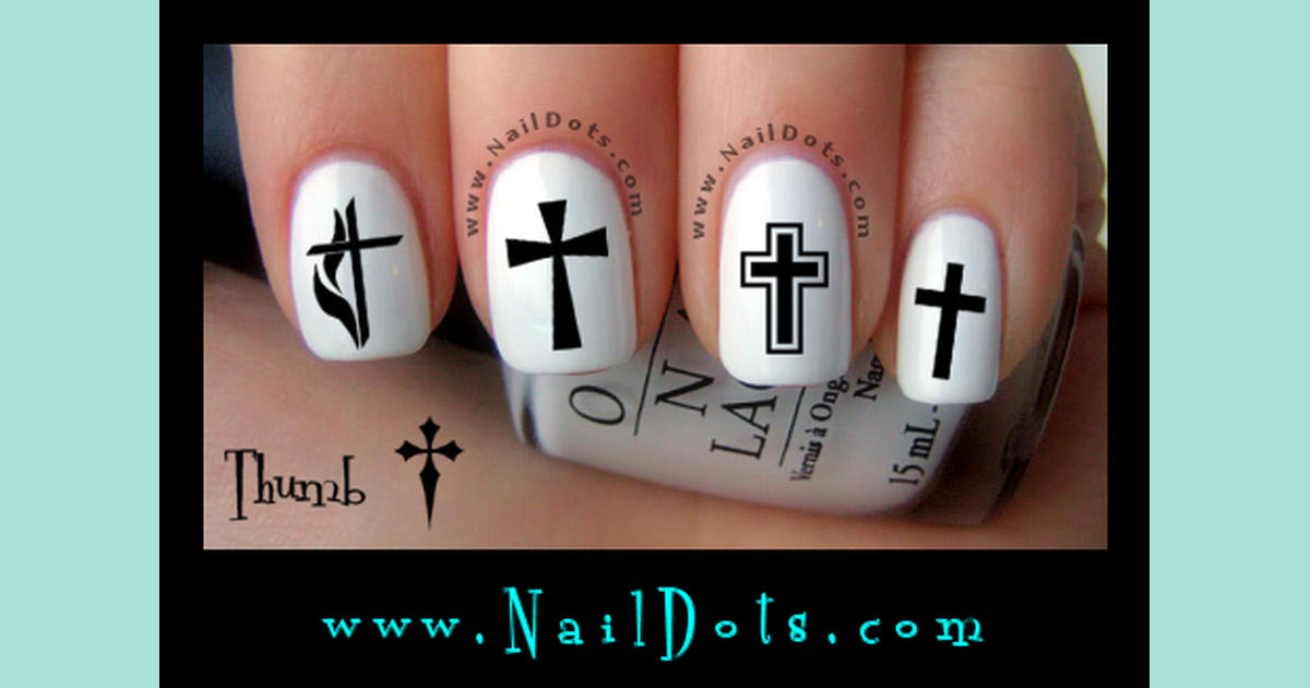 Cross Nail Art | Nail Decals | Cross Nail Decal - Set 1 | Naildots